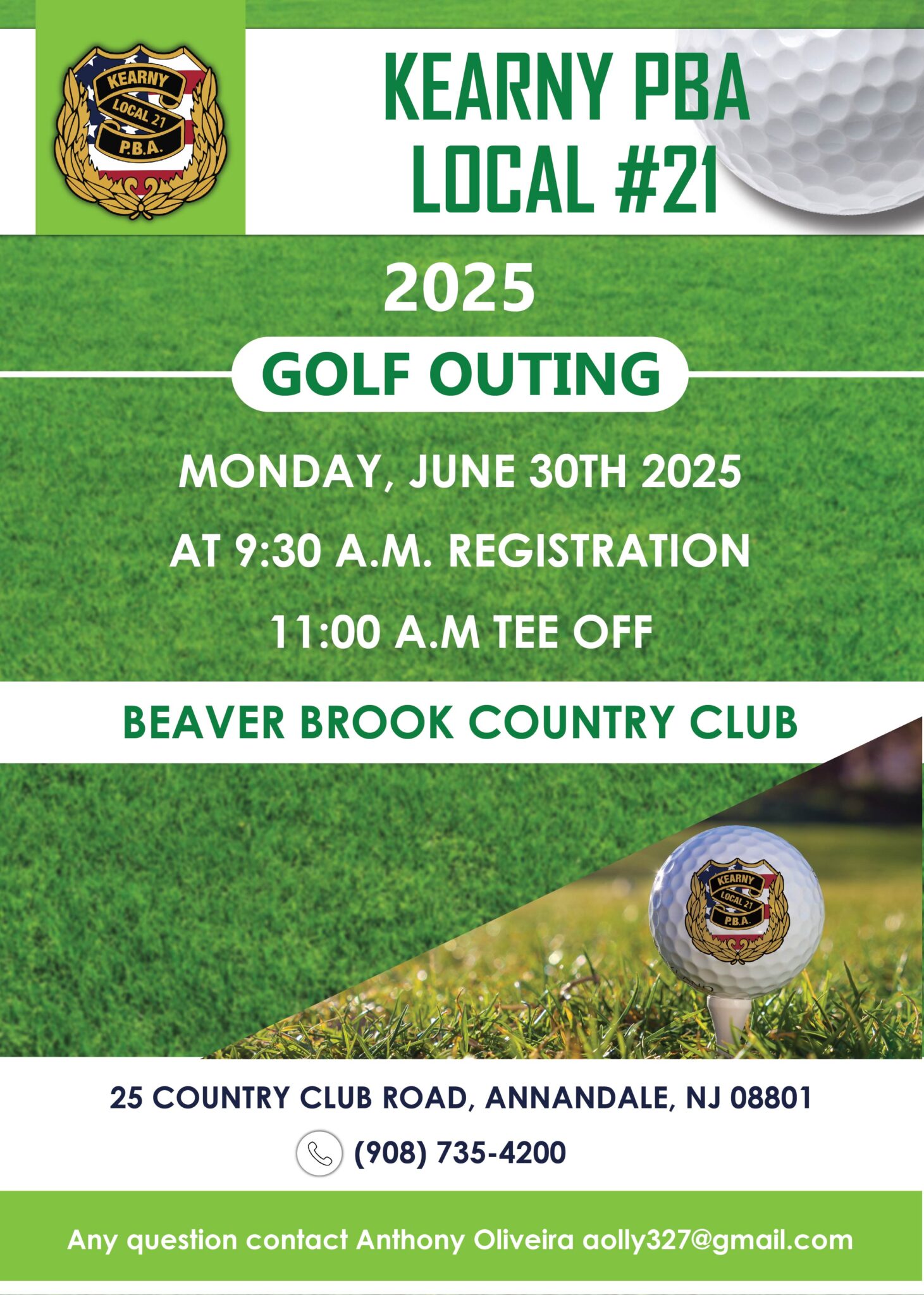Kearny PBA Golf Outing – Kearny Policemen’s Benevolent Association (PBA)